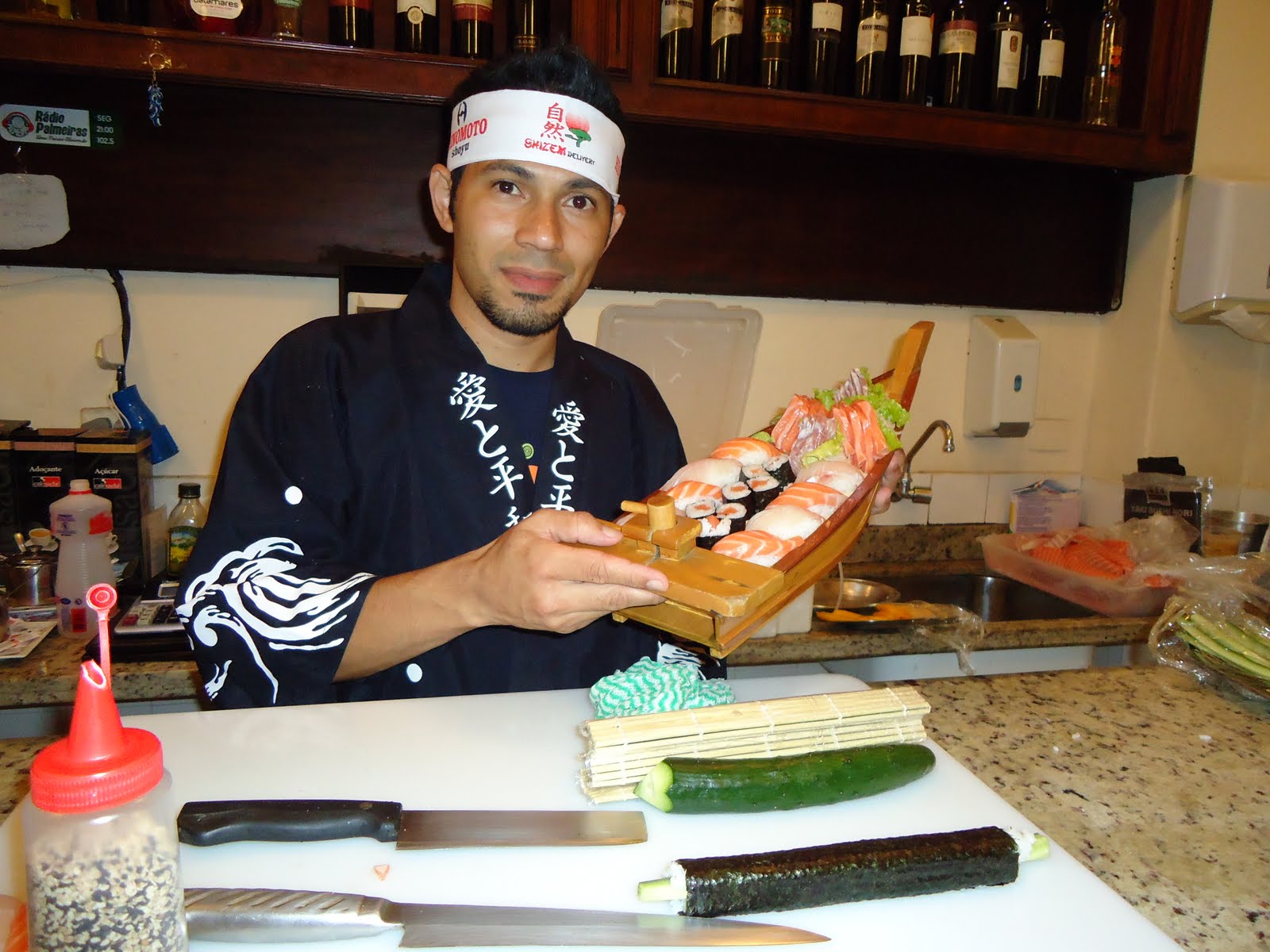 Brazilian Japanese food: Um sushiman em sua casa.