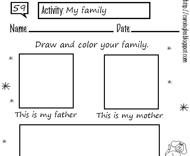 Carolina, mi página de inglés (Actividades): 59. My family Carolina, mi página de inglés (Actividades): 59. My family
