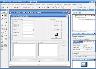 PROGRAMANDO EN VISUAL BASIC: FICHA DE MATRICULA