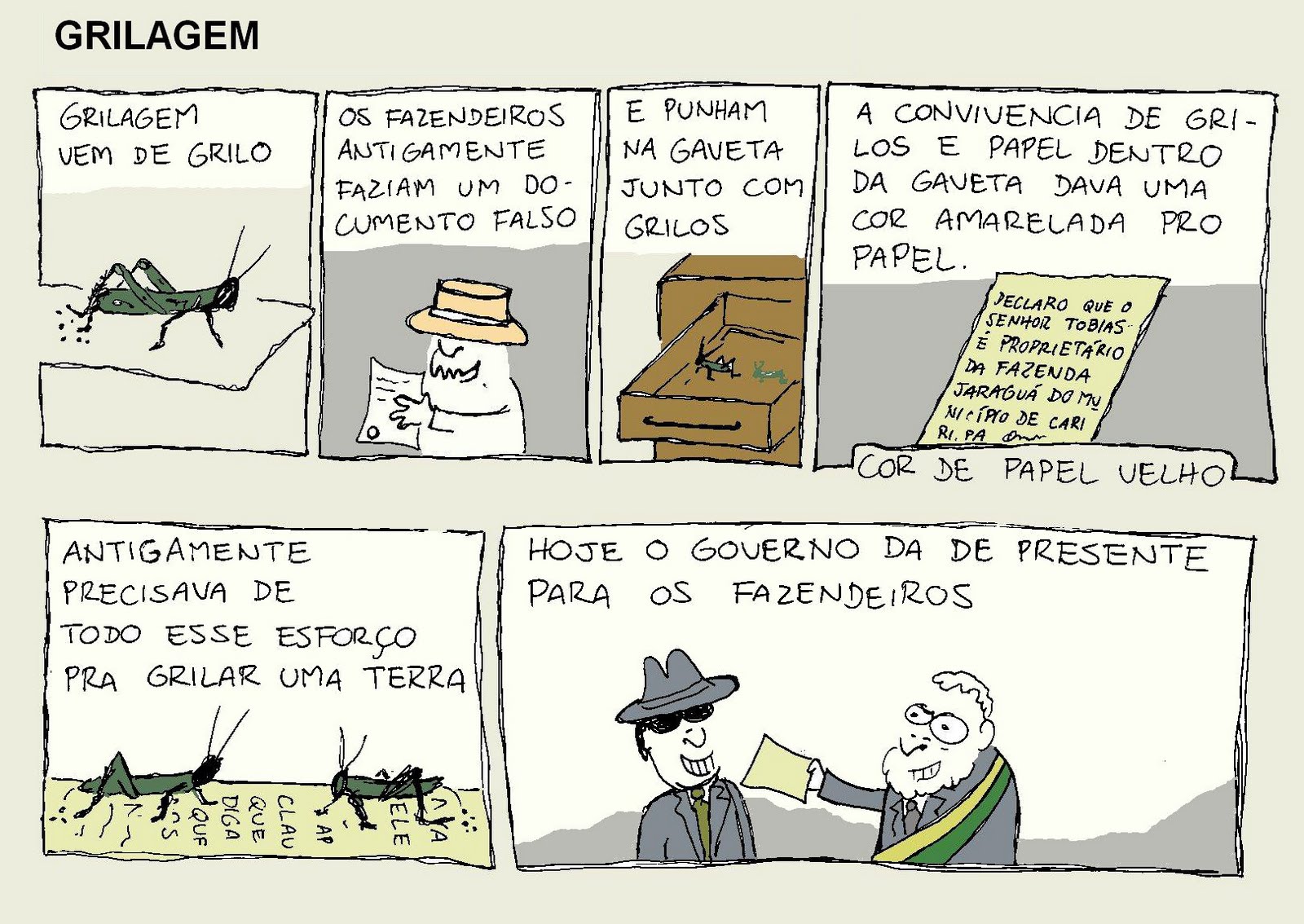 Tiras da Miséria: GRILAGEM