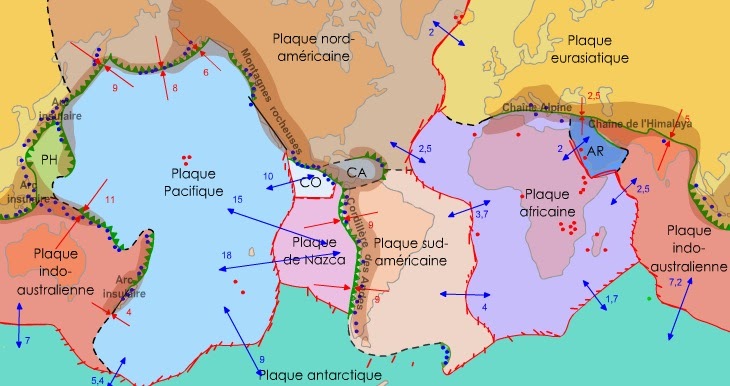 Ressources pour les profs: Les plaques tectoniques