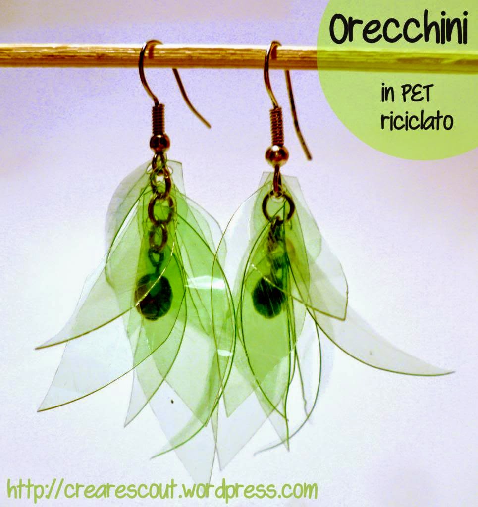 Arte y Hobby: Aretes de botellas PET recicladas