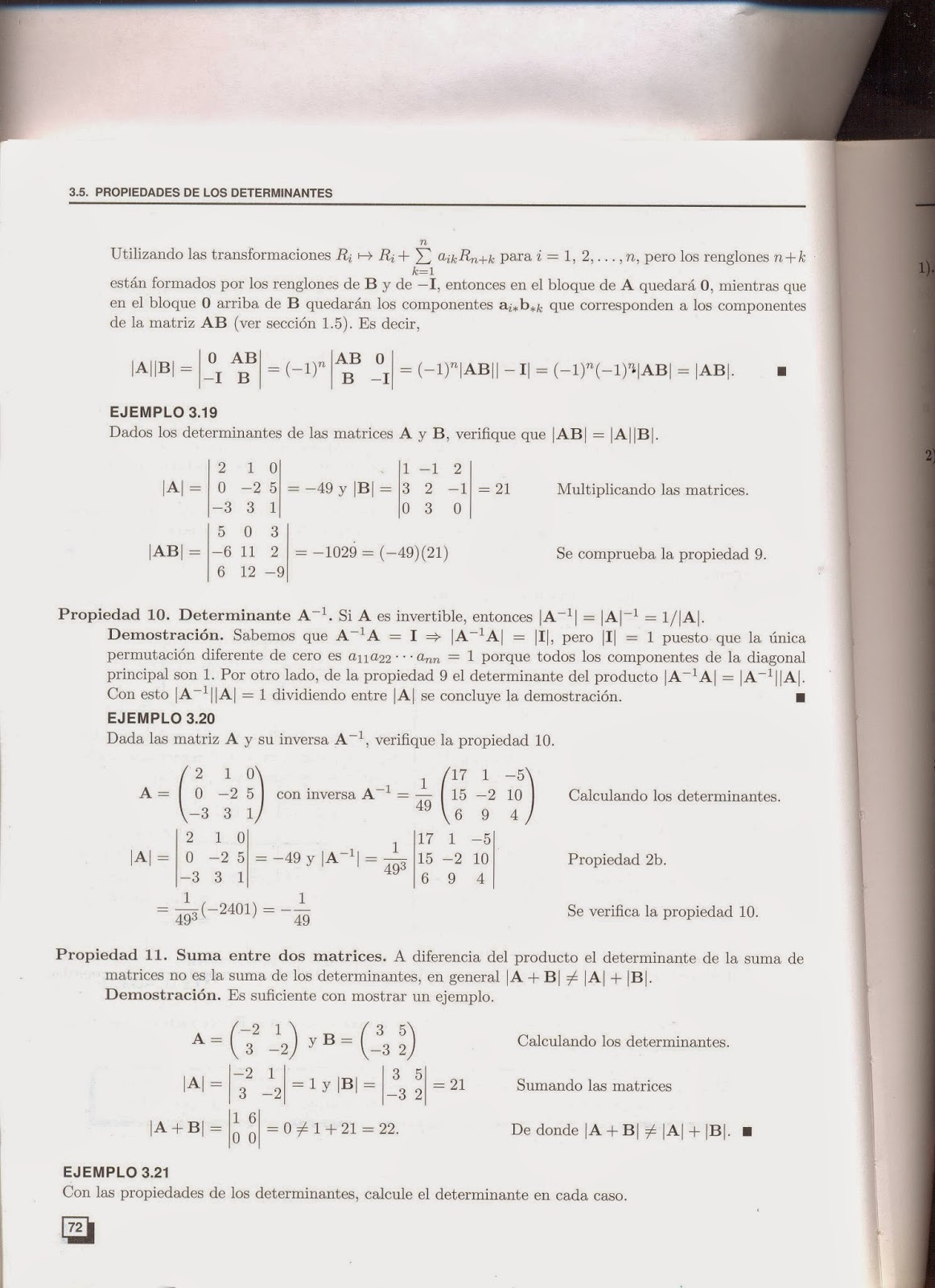 Matemáticas: Imágenes de las propiedades de los determinantes( para ...