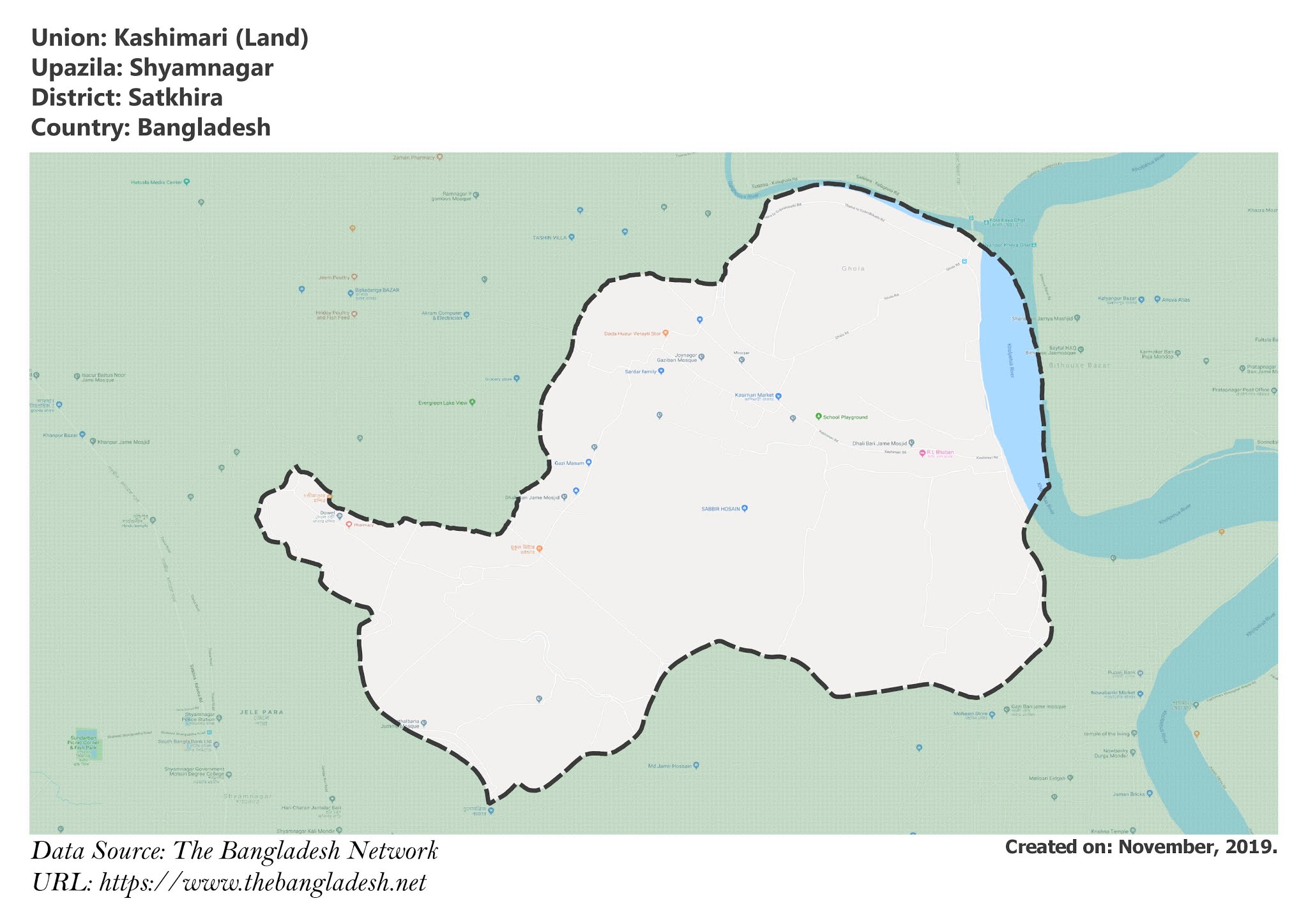 Kashimari Union, Satkhira