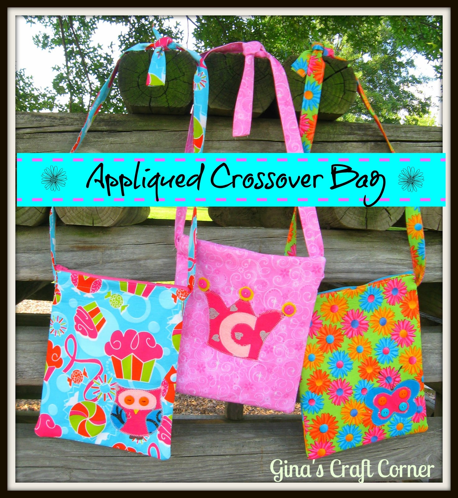 Appliqued Crossover Bag for Kids