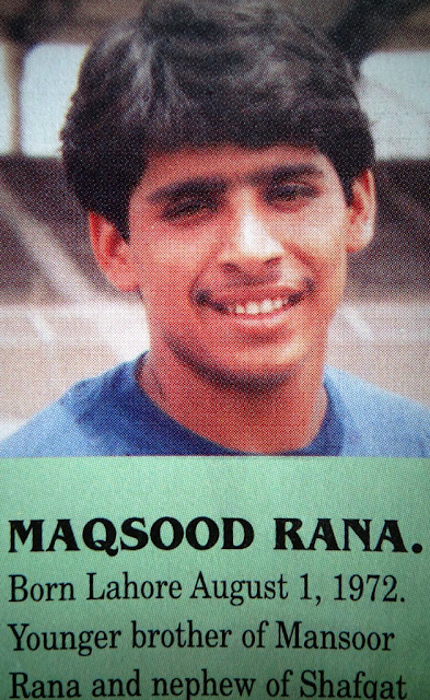 Cricket Gloden Moments: Maqsood Rana born in Lahore on Aug 1, 1972. He ...