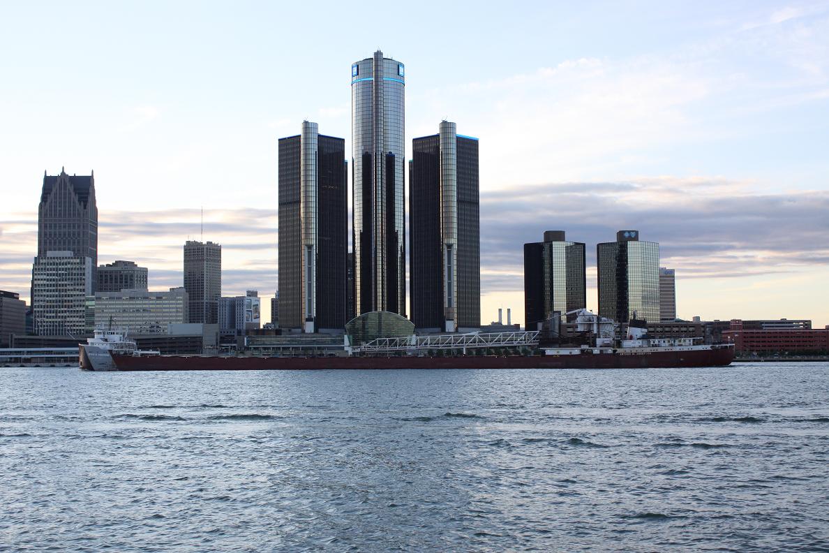 Michigan Exposures: The Arthur M. Anderson Passes Detroit