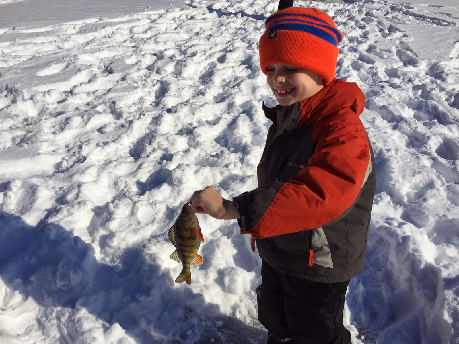 Head in the Clouds Amherst: Spring ice fishing on Puffer's Pond