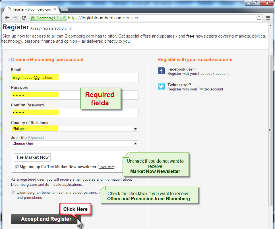 Investment Business & Personal Finance: How to register or create an ...