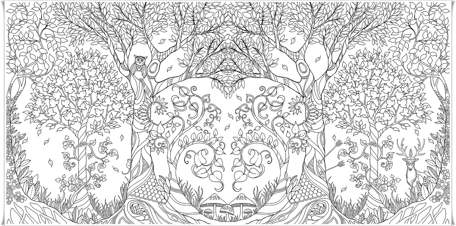 Zauberwald Mandala/ Enchanted Forest Mandala ~ Free Mandala