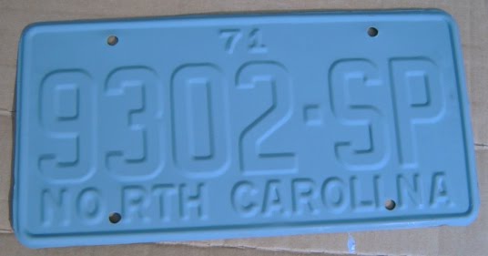 Tim's British Iron: Vintage License Plate for the TR6