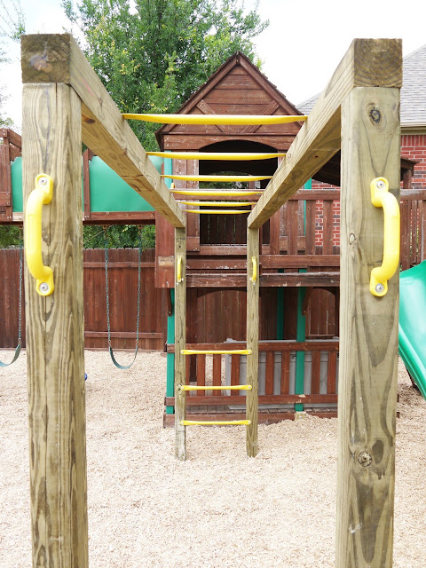 So much to dew: Revamped playscape - adding monkey bars