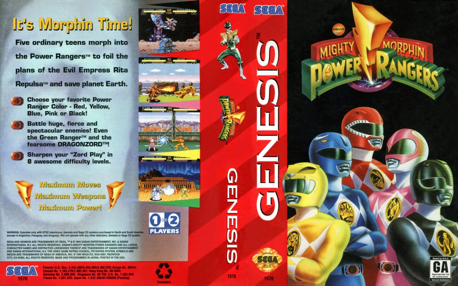 Hysterically Assertive.: SEGA GENESIS GAMING: MIGHTY MORPHIN' POWER ...