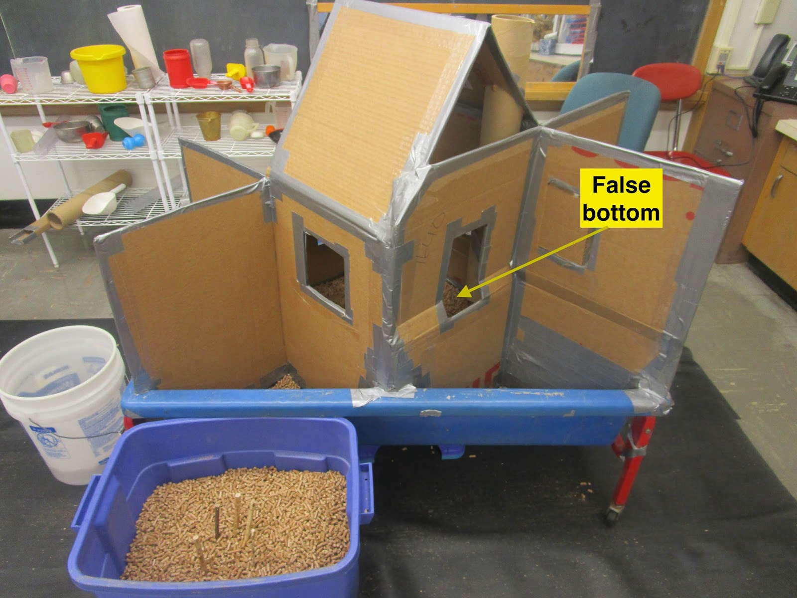 SAND AND WATER TABLES: False bottoms