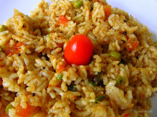 Savi-Ruchi: Tomato Bath recipe: Karnataka Style