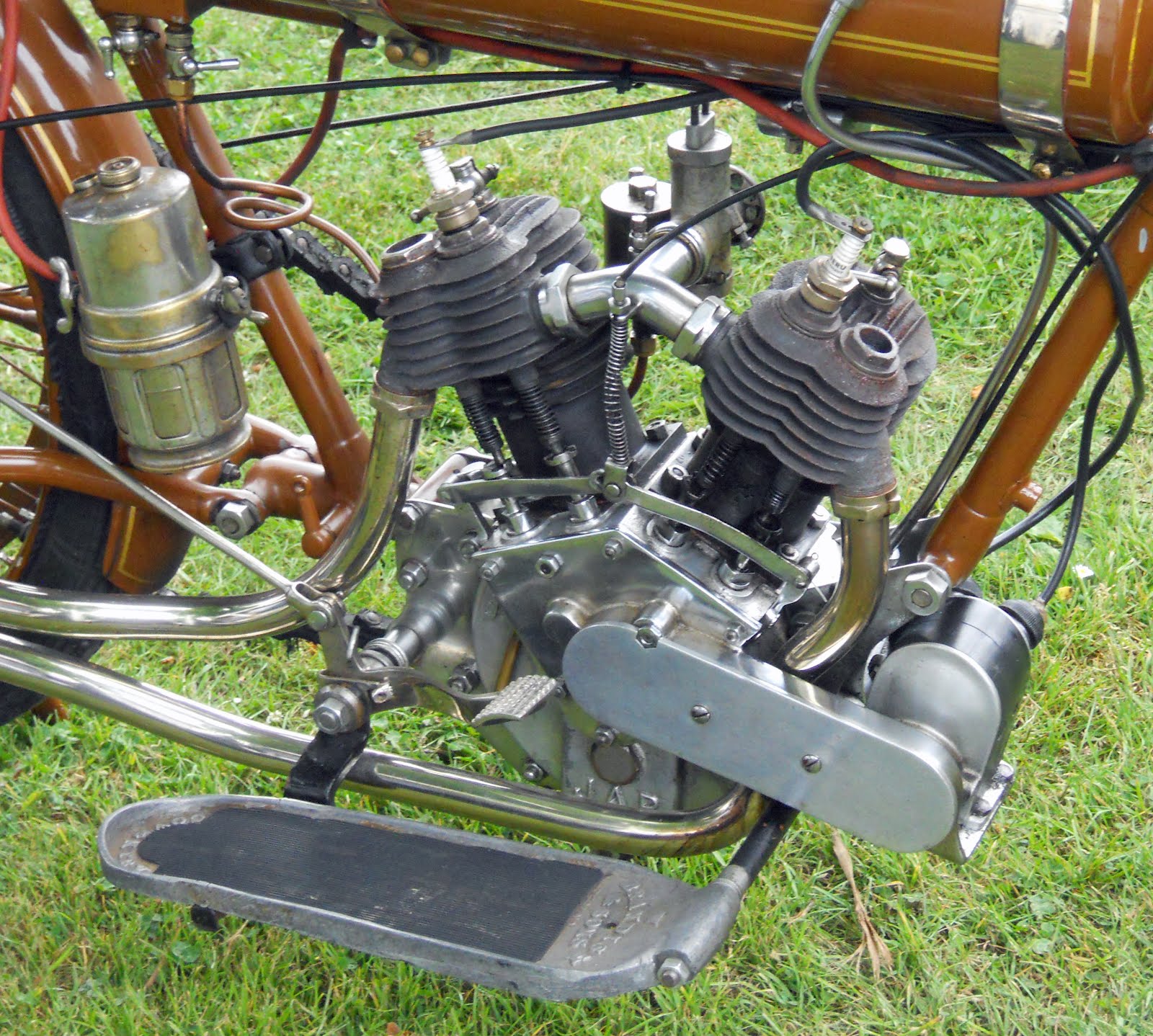 some beautiful old motorcycle engines
