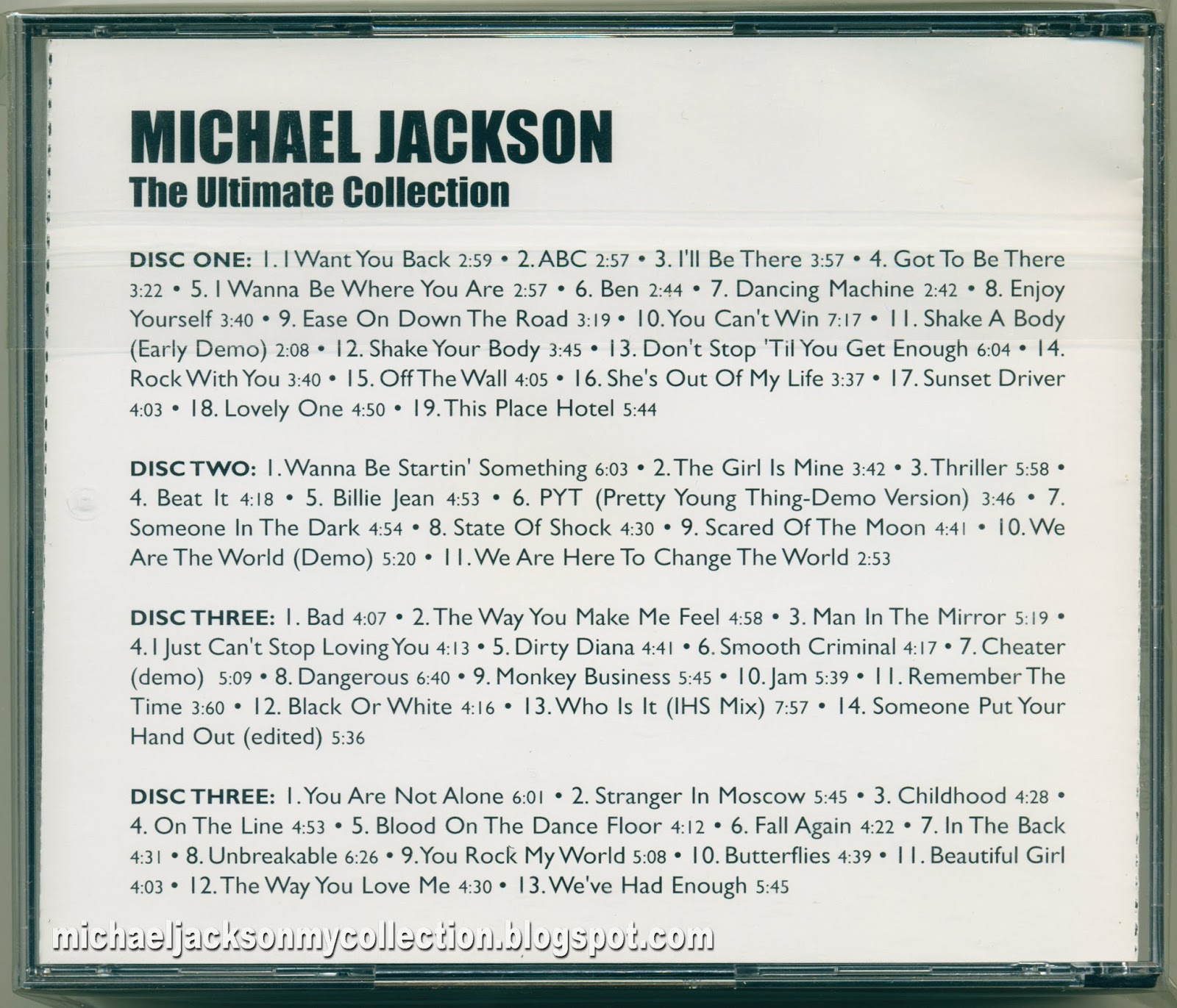 Michael Jackson: Collection for SALE: THE ULTIMATE COLLECTION: CD PROMO ...