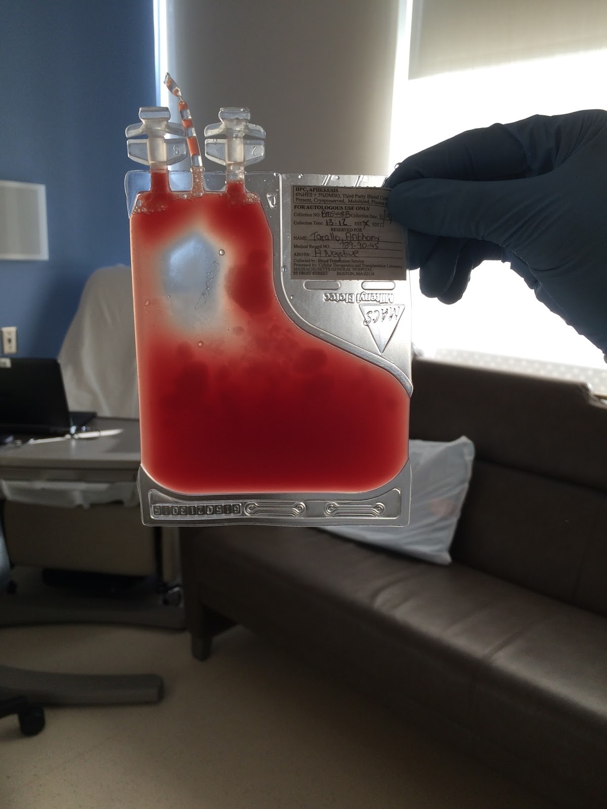 Team Tarallo: 1-11-2016 Stem Cell Transplant Pics & Video