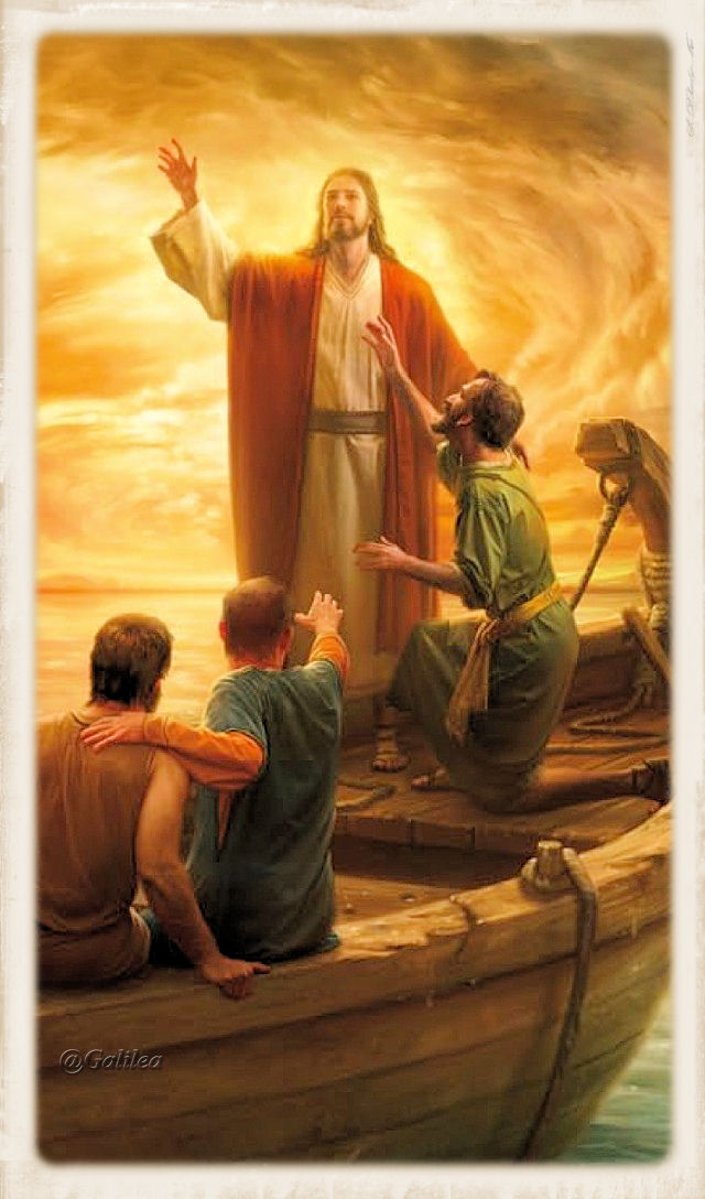 Imágenes religiosas de Galilea: Jesús en la barca