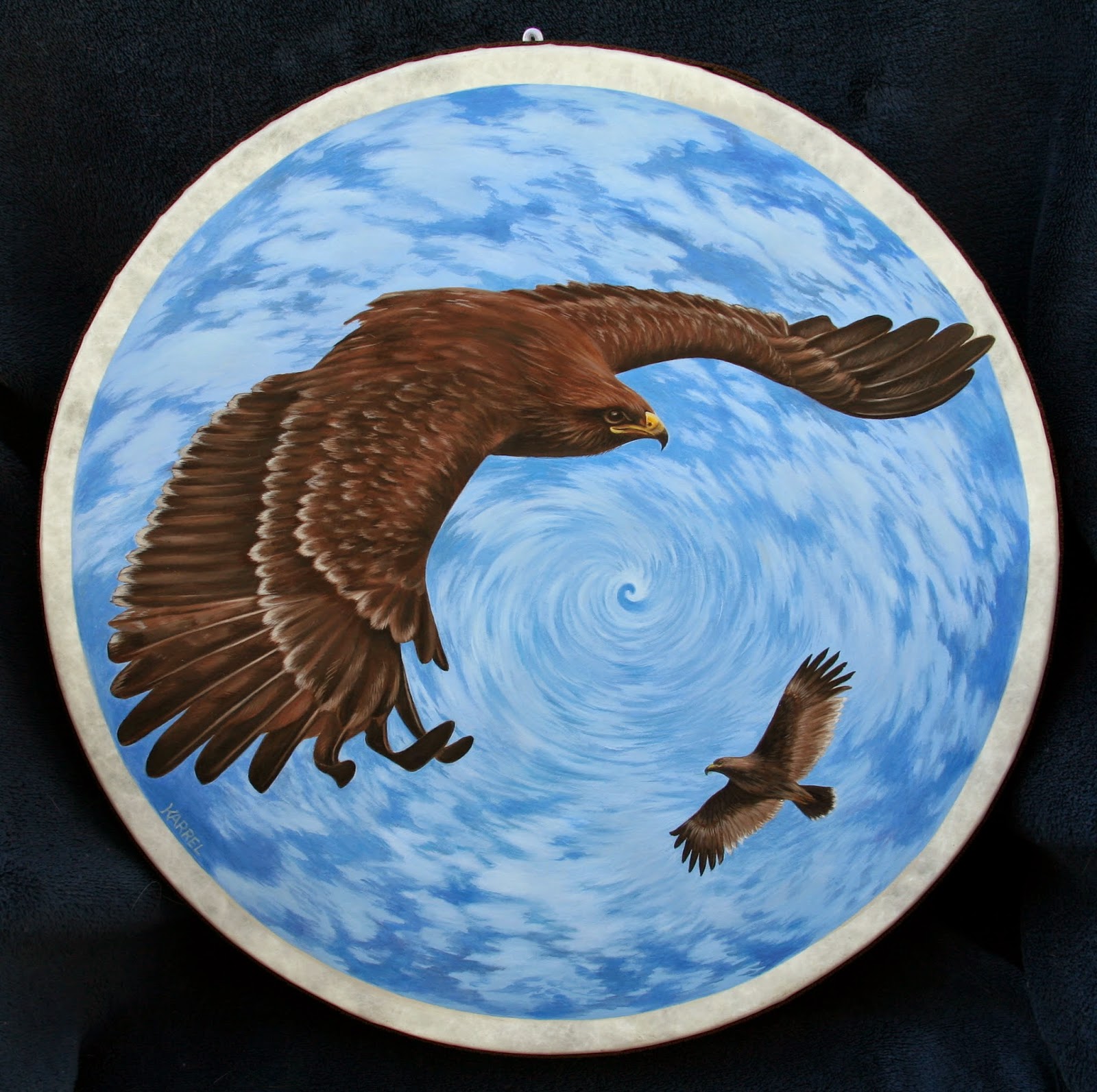 KARREL's Creative Path: SPOTTED EAGLE frame drum takes flight!