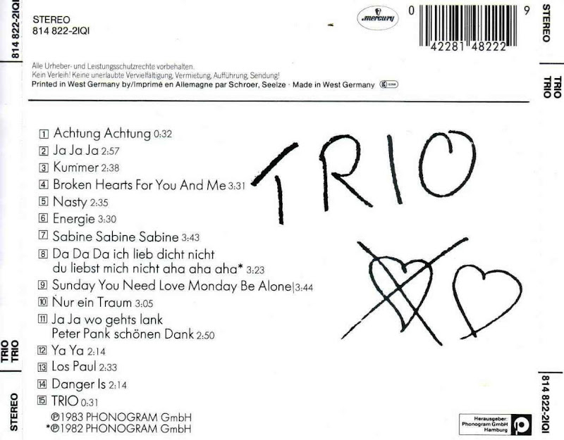 BlogRoddus: Trio - Trio (Germany 1981)