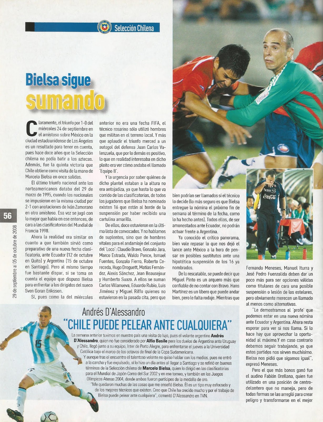 Partidos de la Roja: [24/09/2008] México-Chile | 0:1