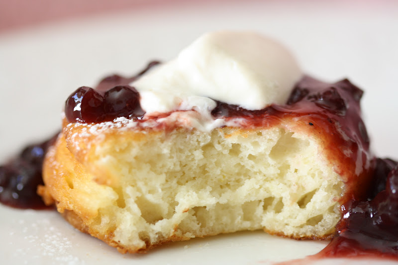 Verbena Pastries: Ricotta Fritters with Raspberry-Cranberry Compote and ...