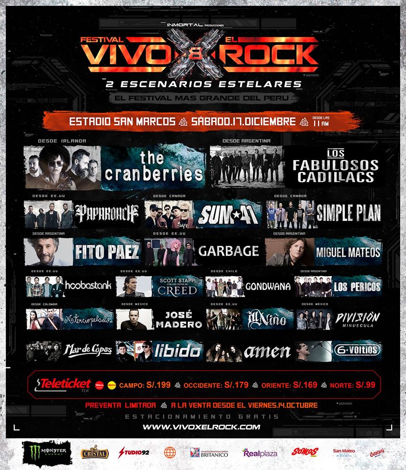 Festival Vivo X El Rock En Lima 17 De Diciembre Revista Q Planes