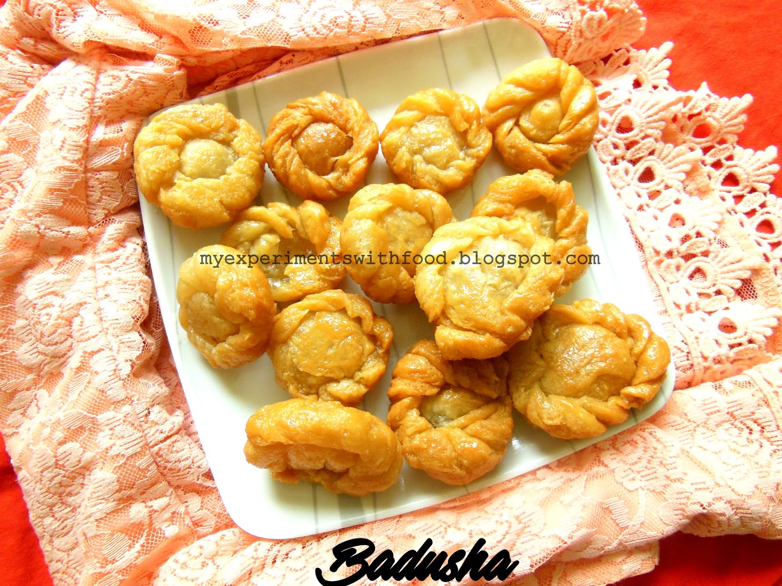 My Experiments With Food: Badusha- A sweet dish..