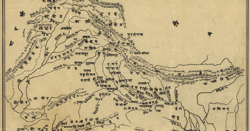 Map Of India In The Age of The Mahabharata - Indian History Pictures