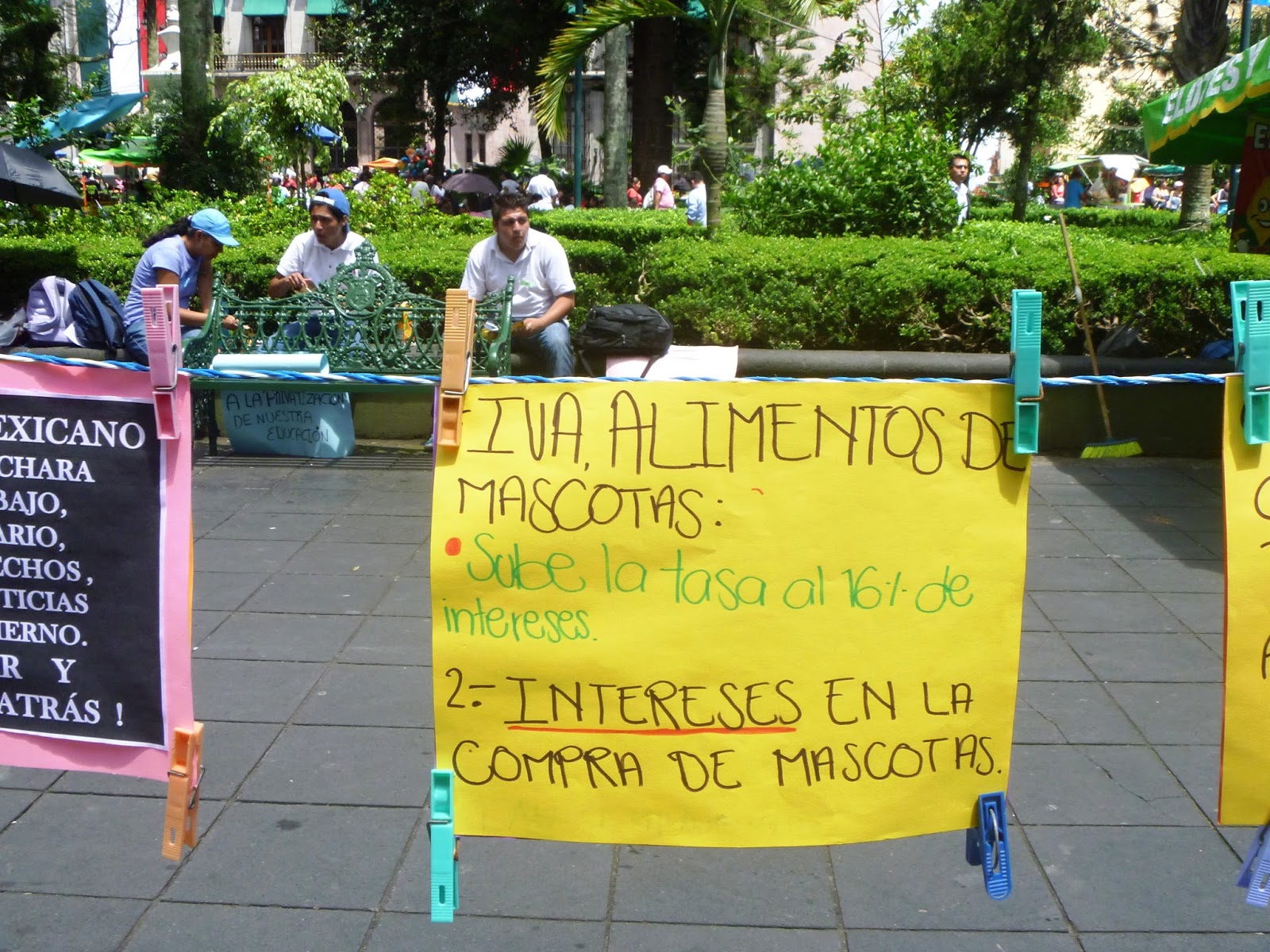 Así en Veracruz: Tendedero didáctico en el parque Juàrez...