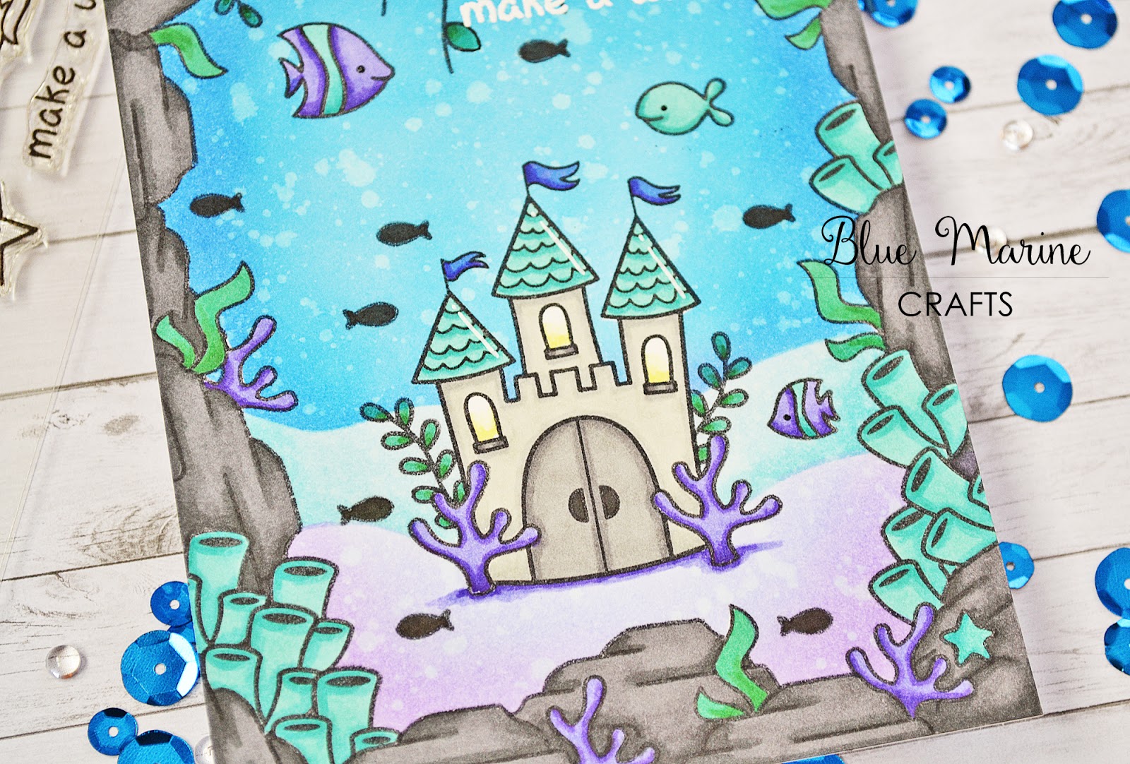 Blue Marine Craft: Under The Sea Card Series - Deep Down the Ocean ...