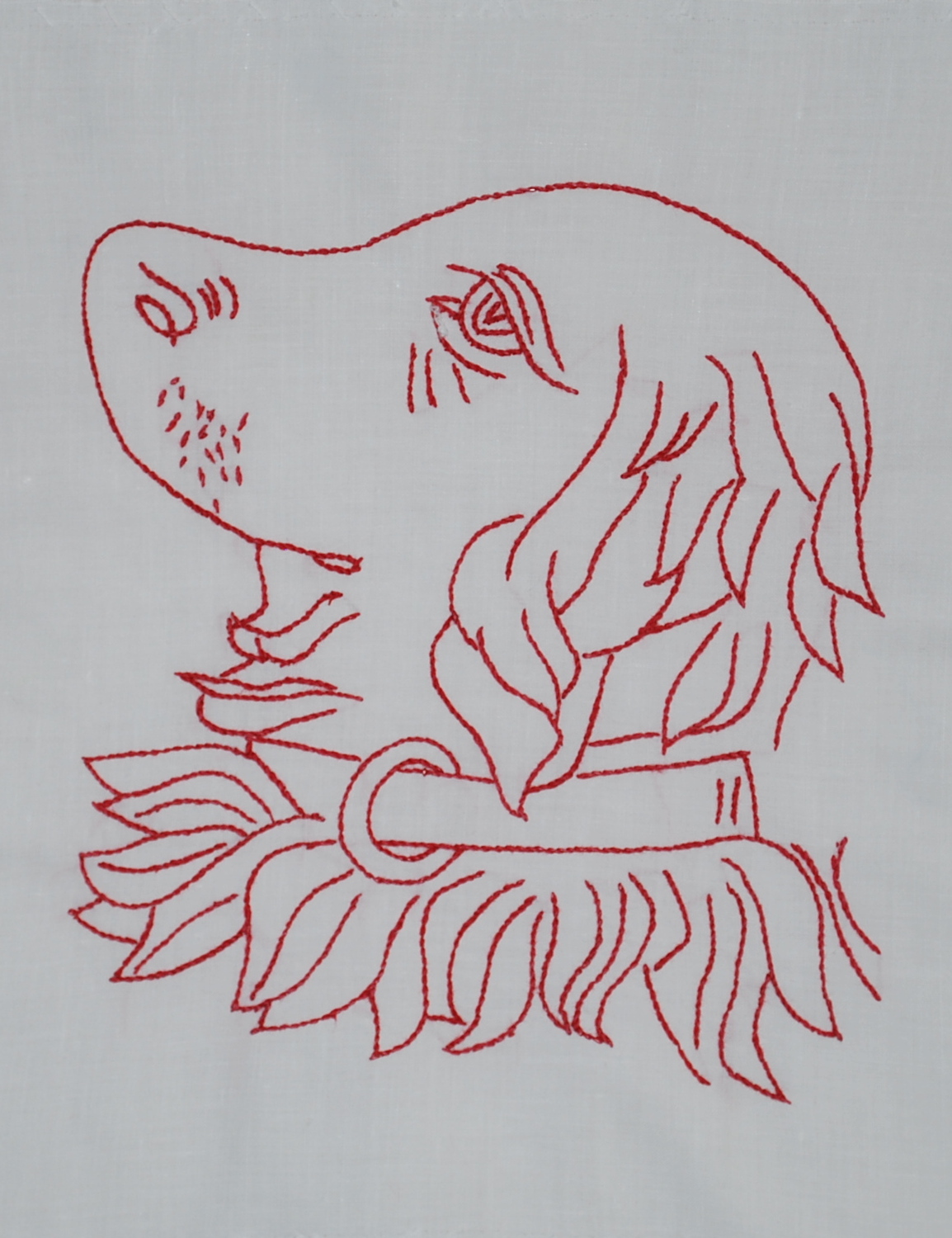 Quilts-Vintage and Antique: Redwork Pattern V