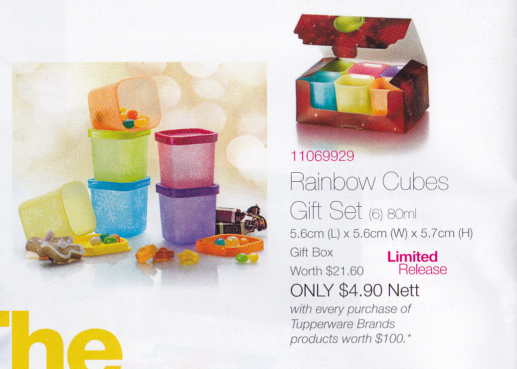 Buy Tupperware in Singapore: Rainbow Cubes Gift Set