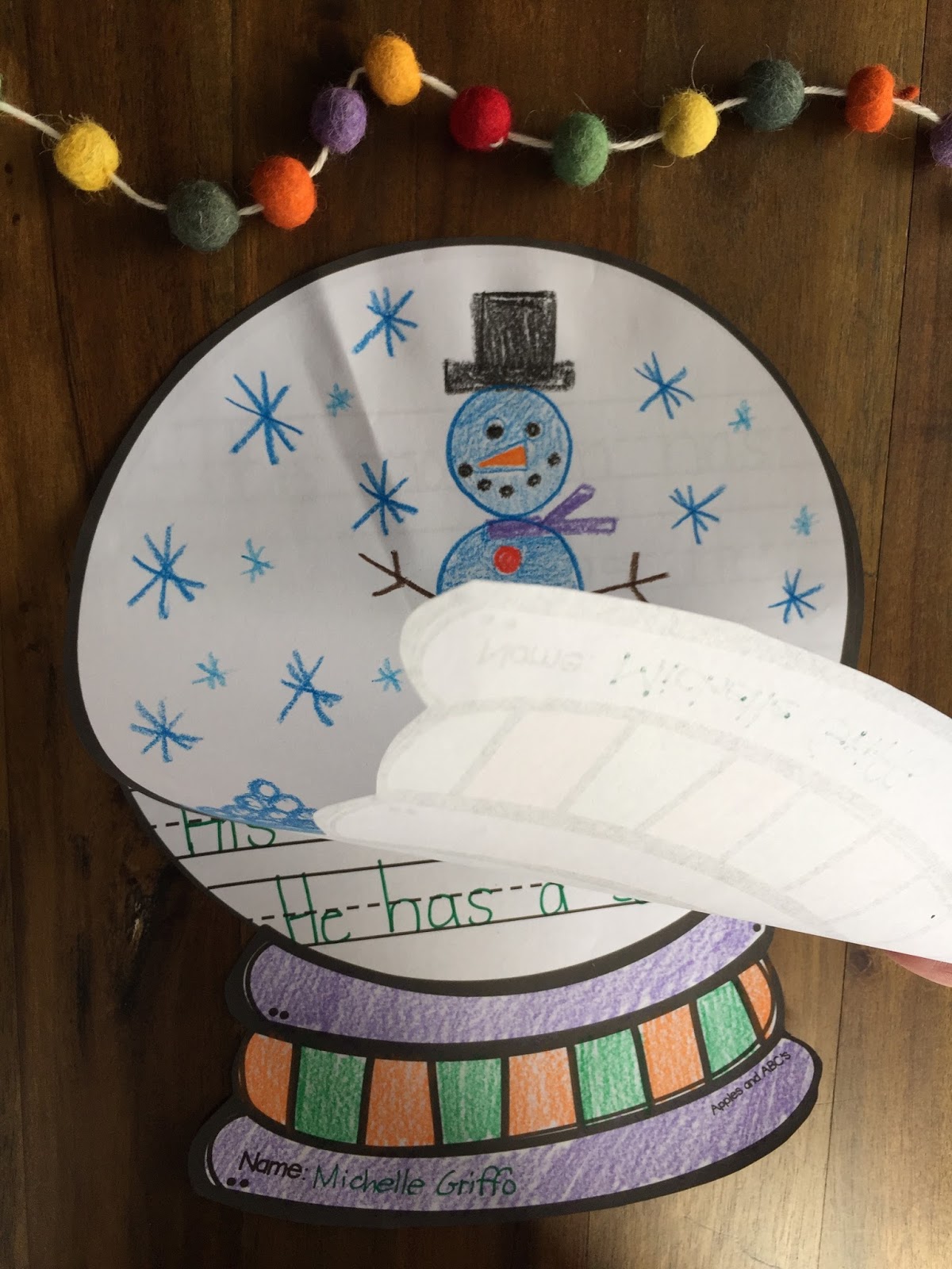 Snow Globe Craftivity - Apples & ABC's