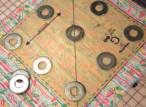 Zips & Darts: Pattern Weights - A DIY Tutorial for Covering Metal Washers