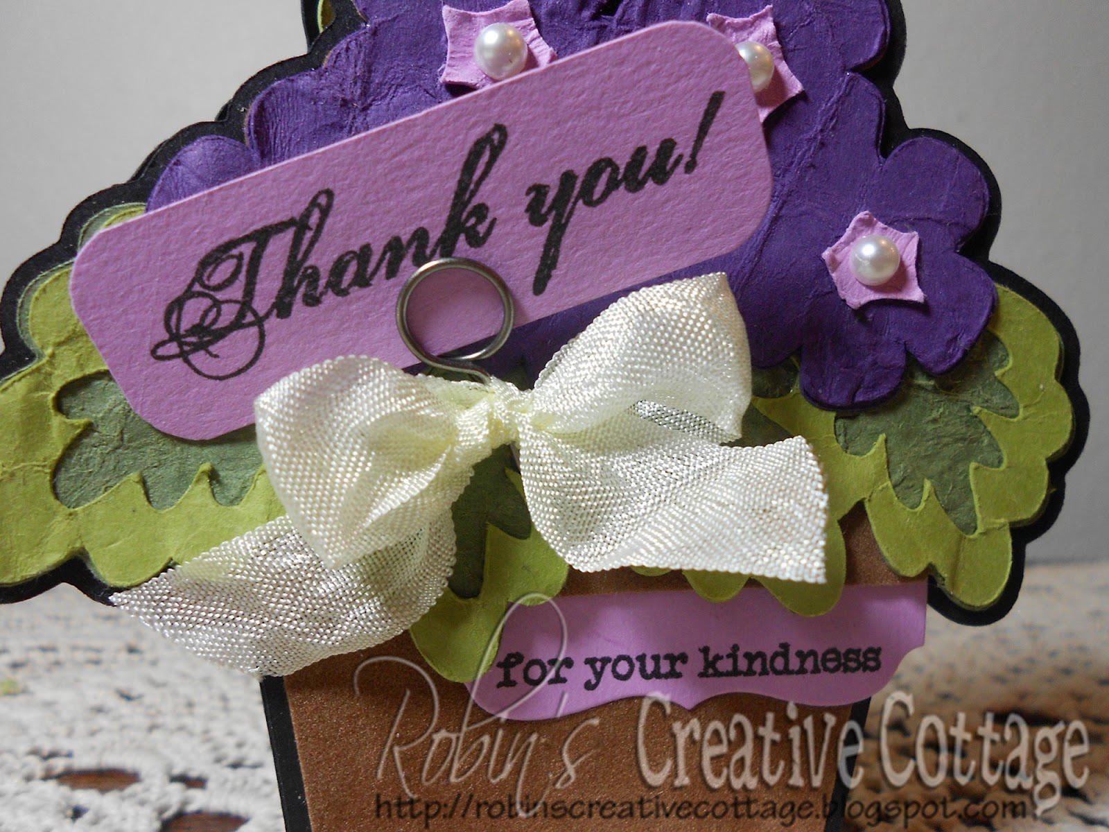 Robin's Creative Cottage: Flower Pot Thank You Card -Freshly Picked ...