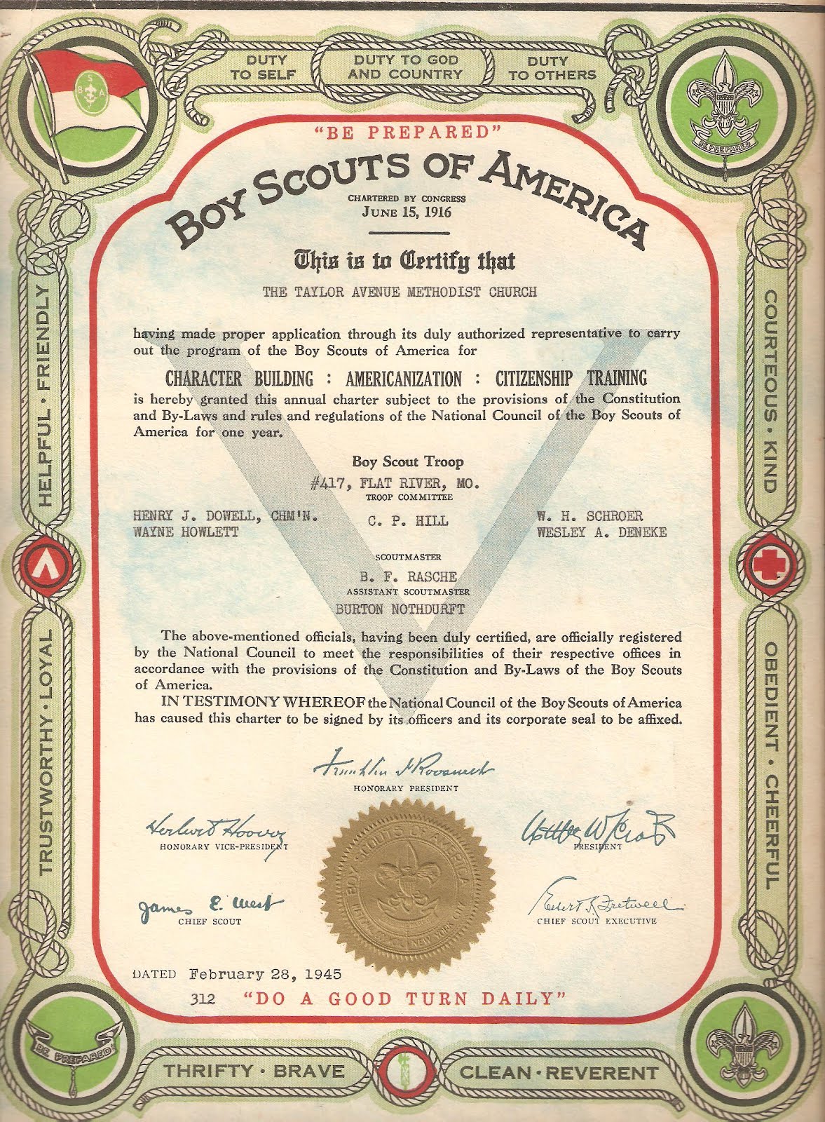 The New Beat World: Old Boy Scout Troop Charters