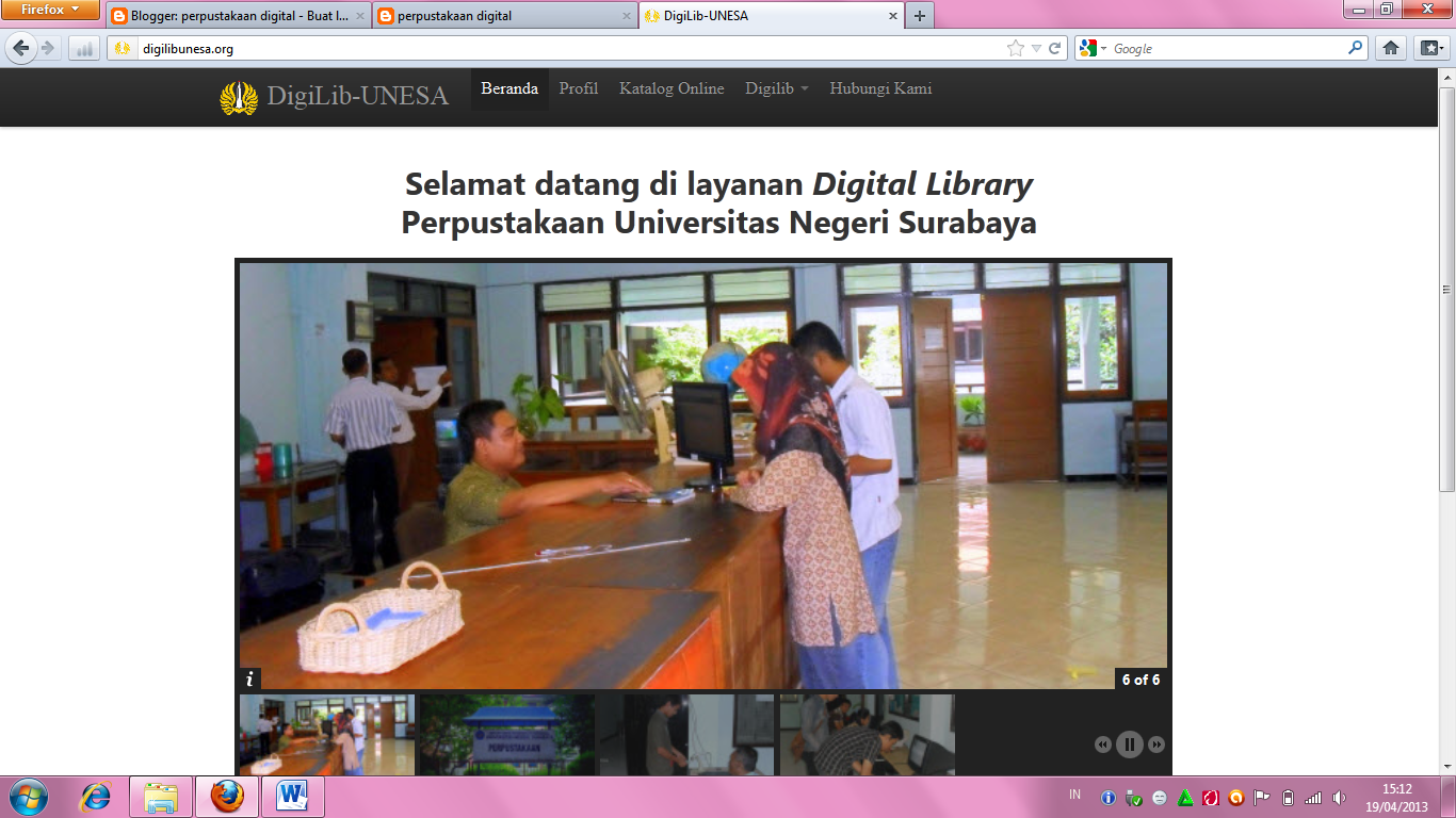 perpustakaan digital: profil perpustakaan digital unesa