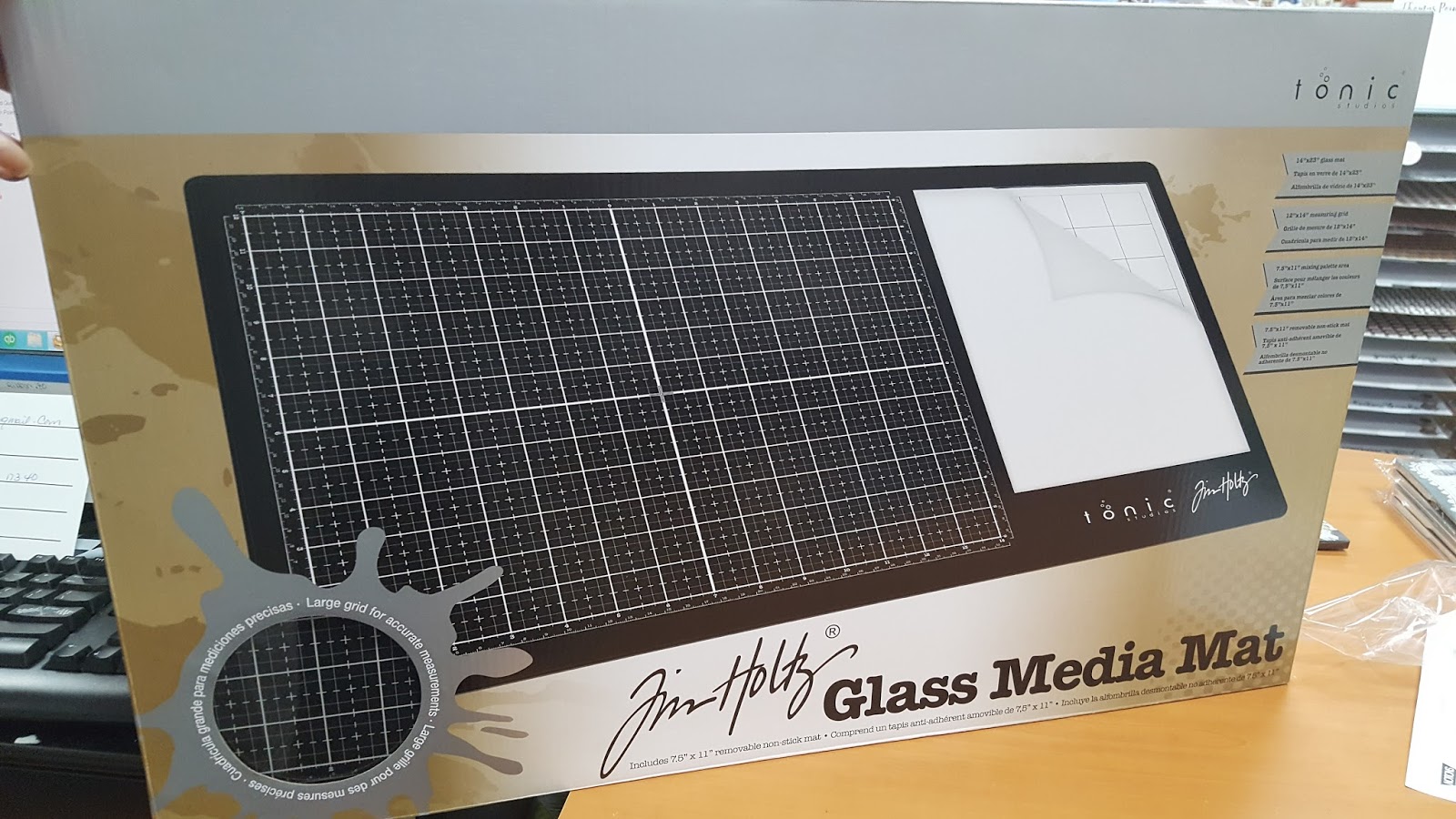 Photo Scraps: The long-awaited Tim Holtz Glass Media Mat is here!!!