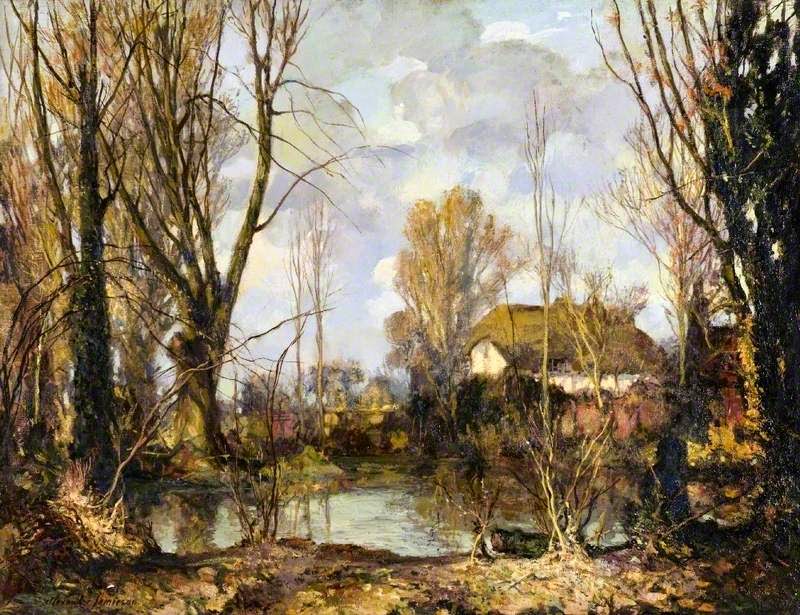 Paintings Reproductions Our Pond, 1937 by Alexander Jamieson (1873-1937 ...