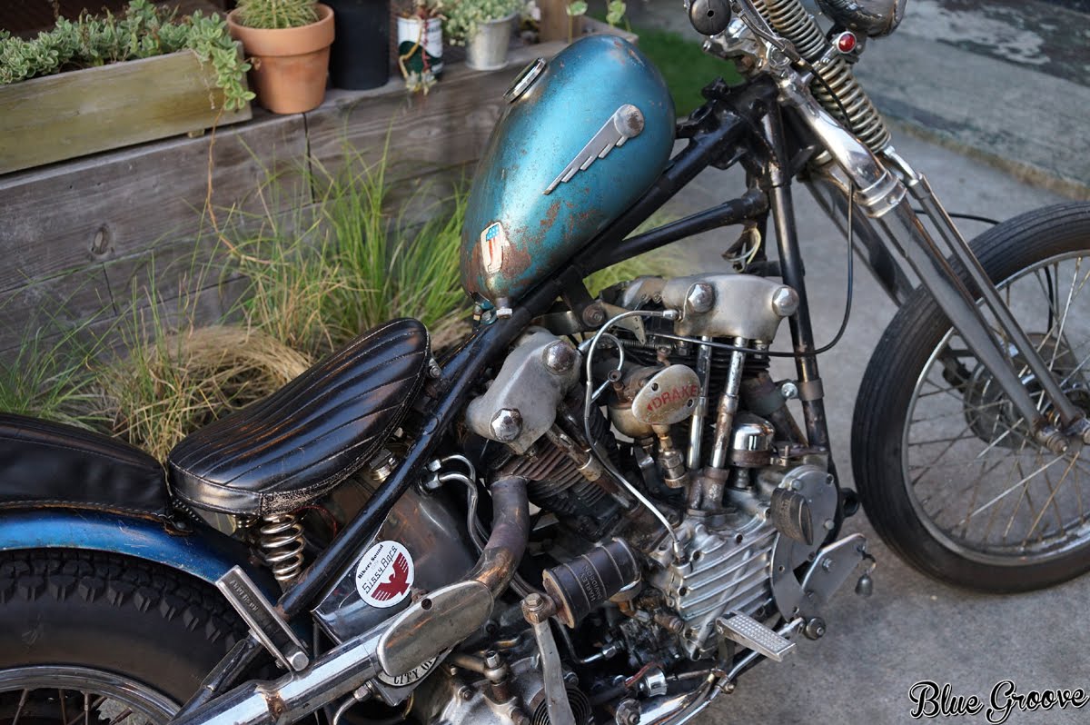 BLUE GROOVE SHOP BLOG: - SOLD - 45` Knucklehead chopper `BLUE ANGEL`