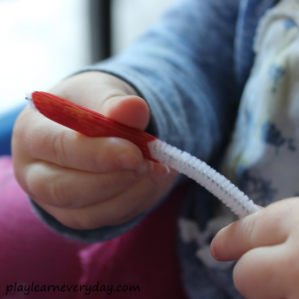 Rainbow Pasta Threading - Play and Learn Every Day