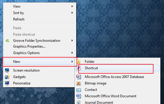 Create shutdown and logoff shortcut in windows 7 - Yasir Hasnain