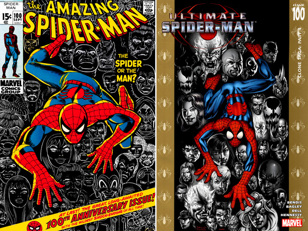 I love comic covers: The Amazing Spider-Man #100 Homages