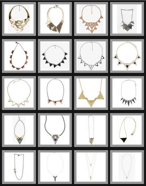 JEWELRY: Geometric Triangles Necklaces