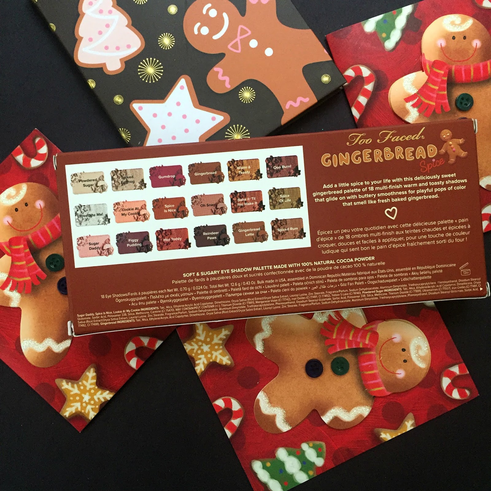 Too Faced Gingerbread Spice Eye Shadow Palette and Gingerbread Man ...