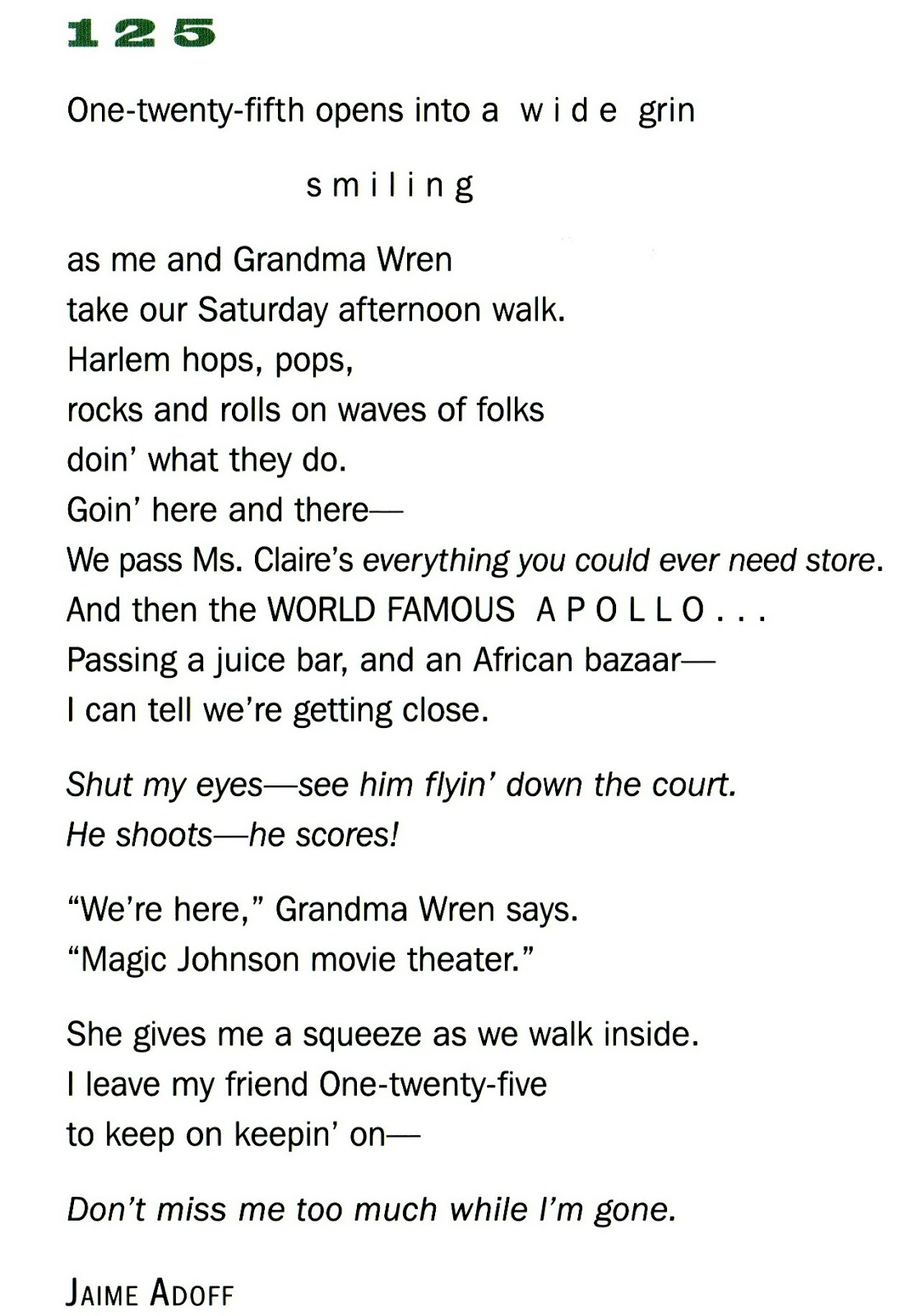 Randomly Reading: Poetry Friday: 125, a poem by Jaime Adoff from Lee ...