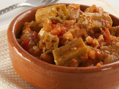 Bamia - Okra and Tomato Sauce Recipe | Arabic Food Recipes