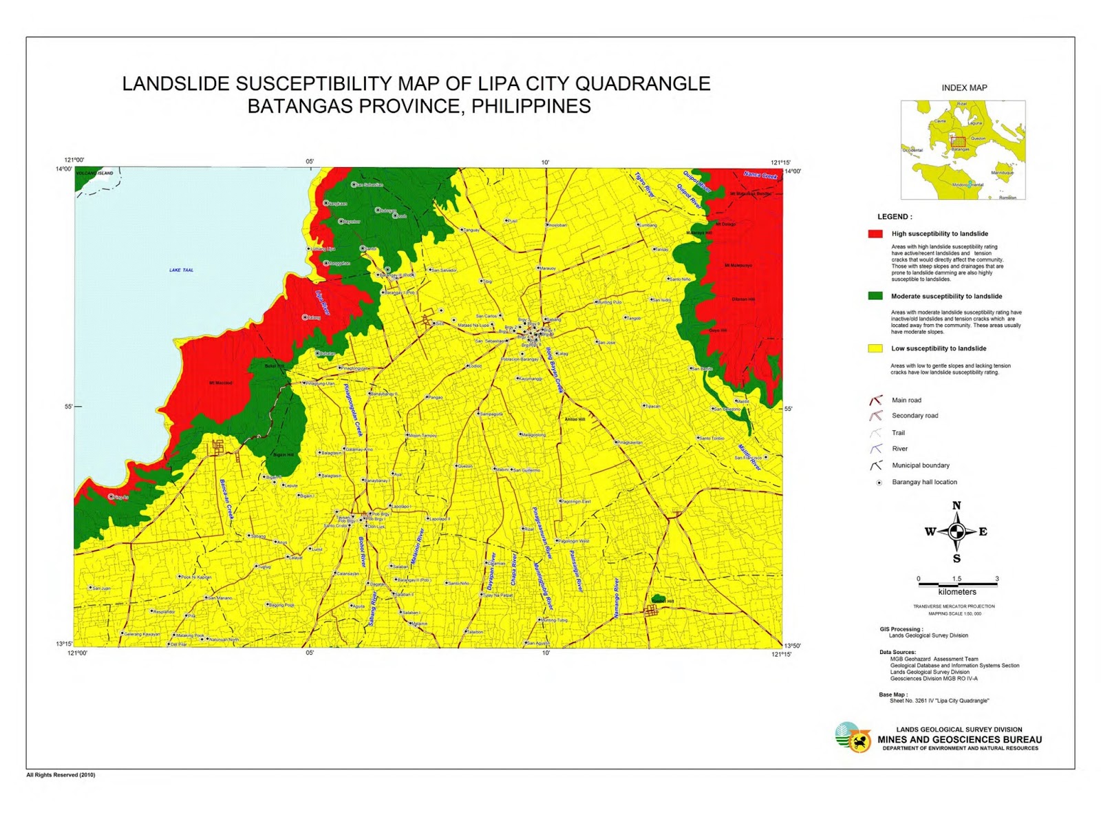 Batangas Province Flood and Landslide Susceptibility Maps - Batangas ...